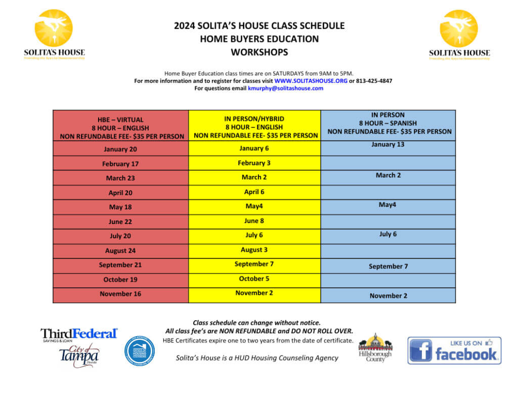 First Time Homebuyer Education - Solita's House